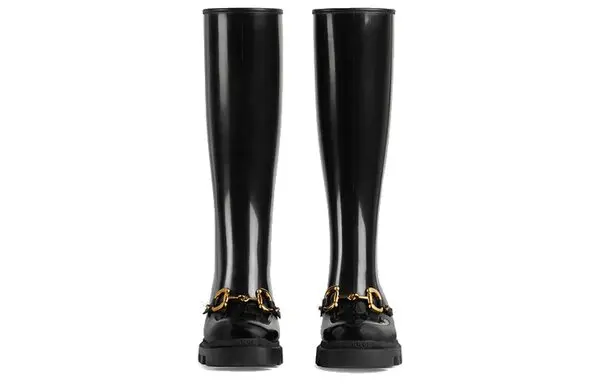 Gucci Rubber Horsebit Tall Boots