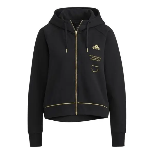 Adidas Adi Logo Zip-up Hoodie - Black