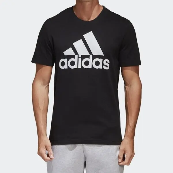 Adidas Logo Printing Sports Round Neck Short Sleeve