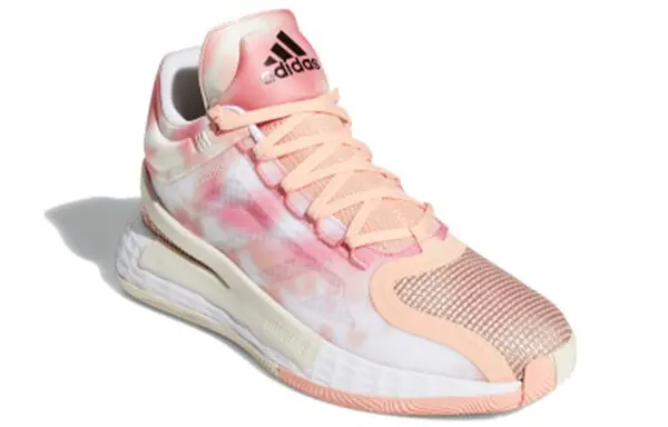 Adidas D Rose Mid Top Basketball Sneakers - White/pink