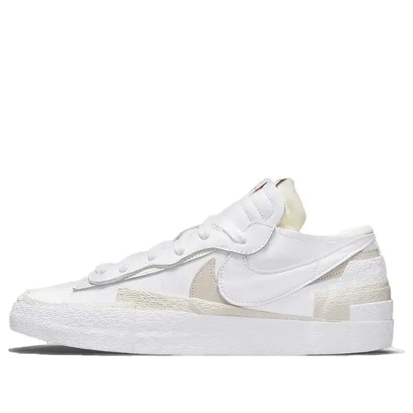 Nike X Sacai Blazer Low "white Patent" Sneakers - White/sail
