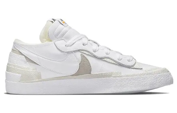 Nike X Sacai Blazer Low "white Patent" Sneakers - White/sail
