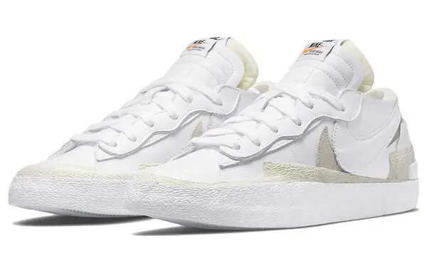 Nike X Sacai Blazer Low "white Patent" Sneakers - White/sail