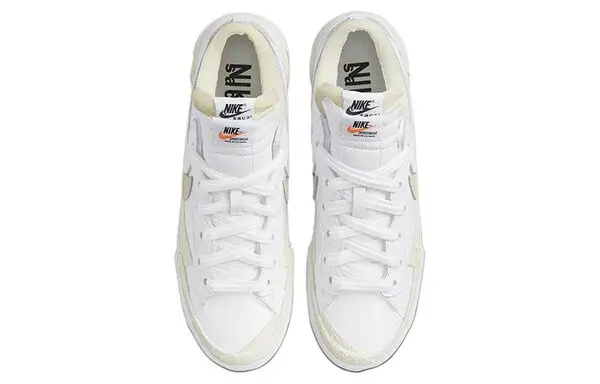 Nike X Sacai Blazer Low "white Patent" Sneakers - White/sail