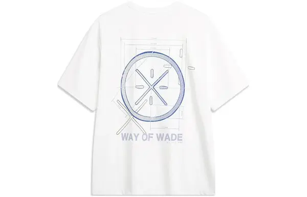 LI-NING Way Of Wade Graphic T-shirt 'white Blue