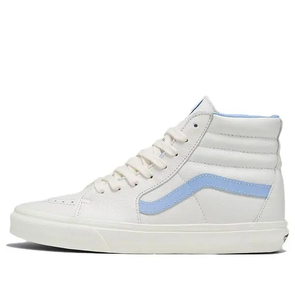 VANS Sk8-hi Vintage Leather High Top Sneakers - Blue/white