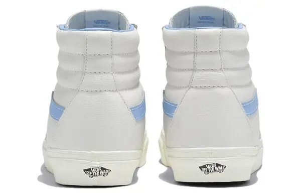 VANS Sk8-hi Vintage Leather High Top Sneakers - Blue/white