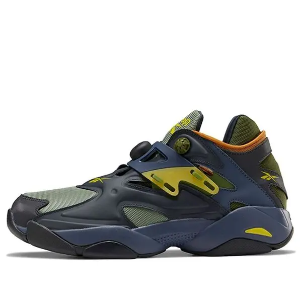 REEBOK Pump Court Athletic Sneakers - Black/green/yellow