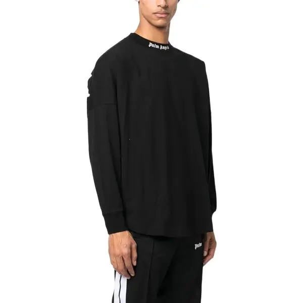 Palm Angels Long Sleeve Mock Neck T-shirt
