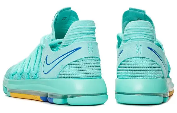 Nike Kd 10 City Edition 2 High-top Athletic Sneakers - Green/blue