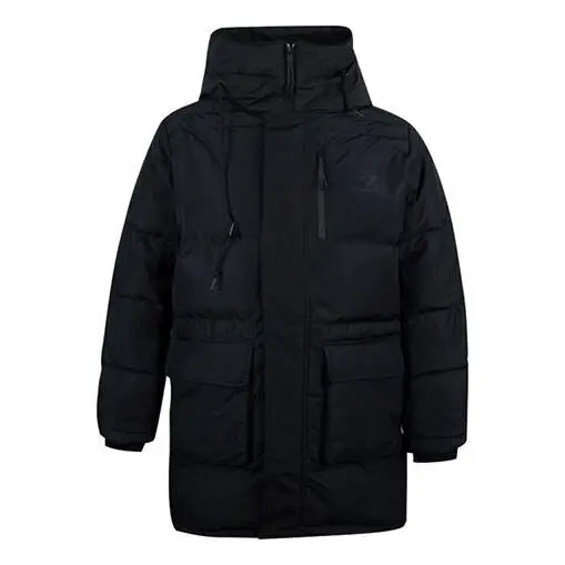 CONVERSE Mid-length Down Fill Puffer Jacket - Black