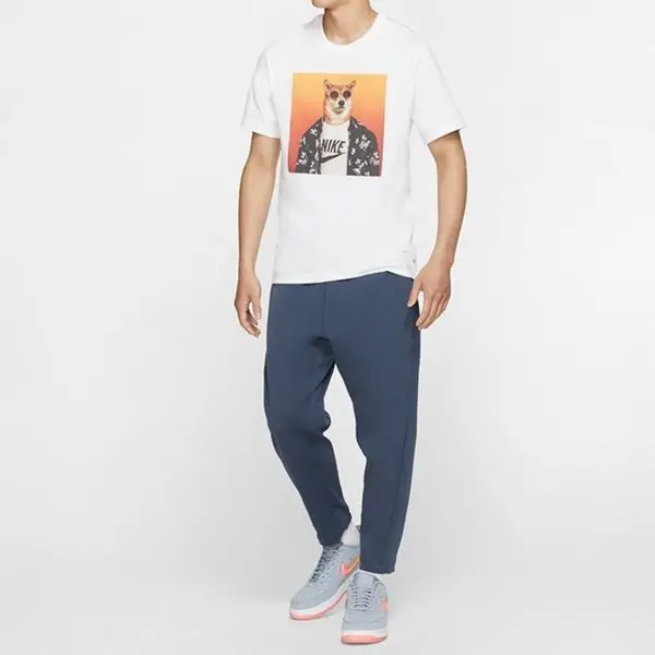 Nike Dog Sunglasses Printed With Short-sleeved Male