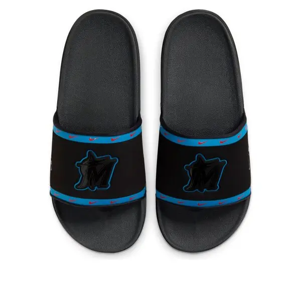 Nike Mlb X Offcourt Slide 'miami Marlins - Black/blue