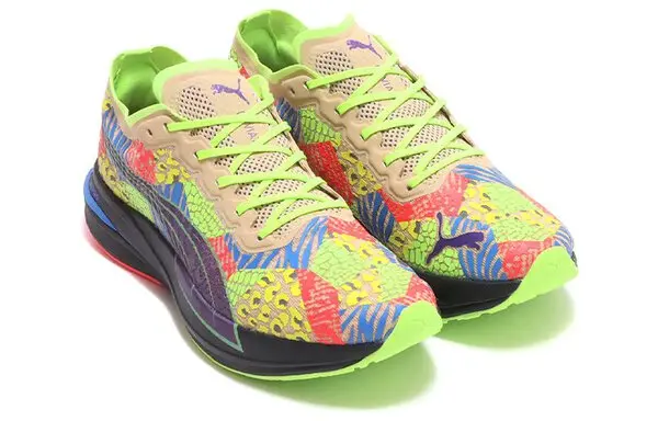 PUMA X Atmos Deviate Nitro "green Red Blue" Running Shoes - Green/red/blue