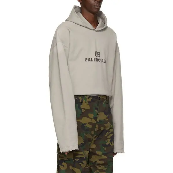 Balenciaga Bb Pixel Print Hoodie