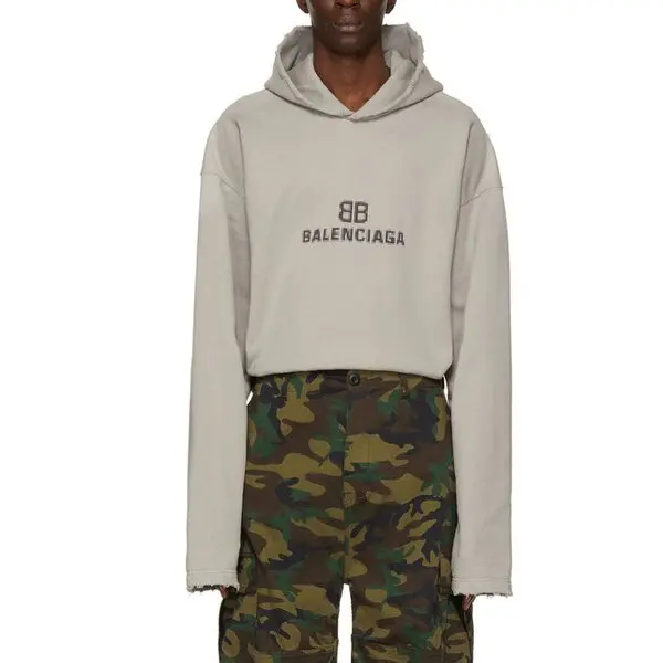 Balenciaga Bb Pixel Print Hoodie