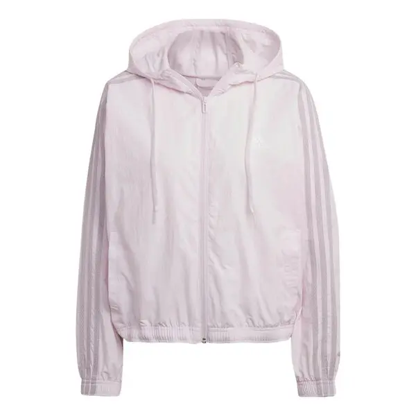 Adidas Essentials Repeat Logo Loose Fit Windbreaker - Pink
