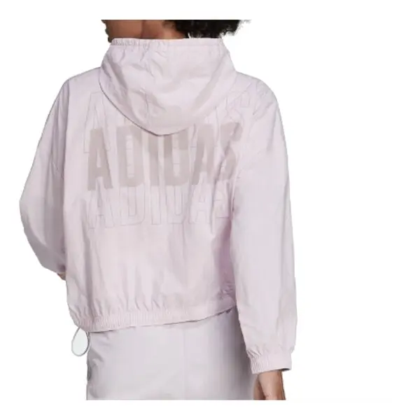 Adidas Essentials Repeat Logo Loose Fit Windbreaker - Pink