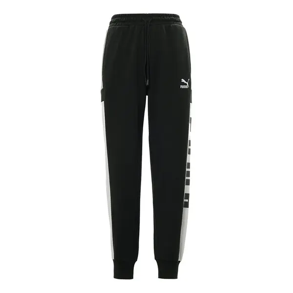 PUMA Retro Block Sweatpant 'black White Grey - Black/white/grey