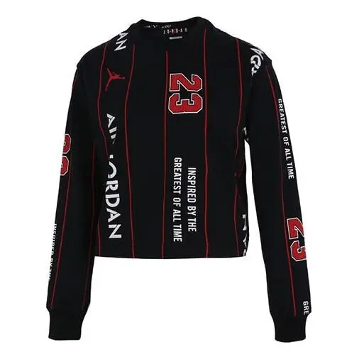 Nike Jordan "23" Graphic Print Crewneck T-shirt - Black