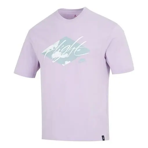 JORDAN Essentials Pattern Printing Round Neck Tee 'lilac - Default Color