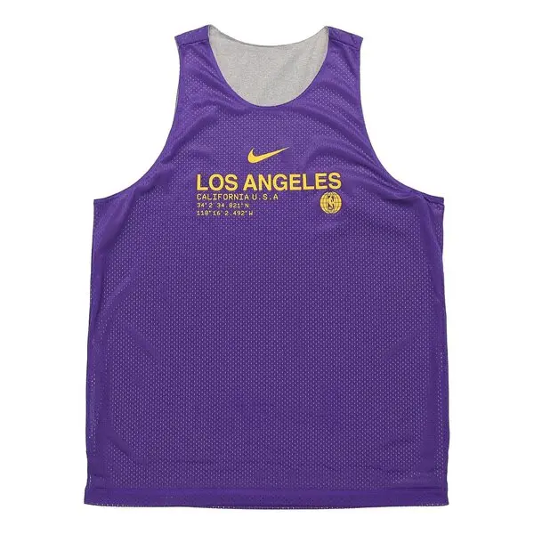 Nike Los Angeles Lakers Reversible Basketball Vest - Grey