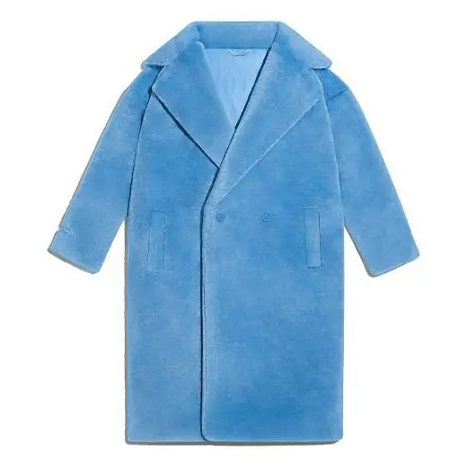 Adidas Originals X Ivy Park Crossover Plush Long Jacket - Blue