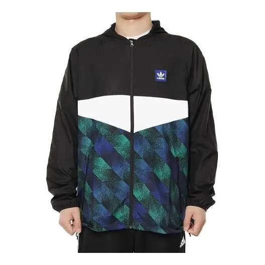 Adidas Originals Hooded Zipper Casual Sports Jacket - Multi-color