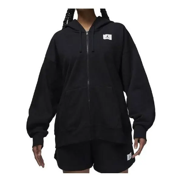 JORDAN Flight Full Zip Hoody - Black