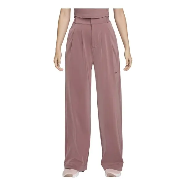 Nike Bliss Dri-fit Wide-leg Trousers - Pink