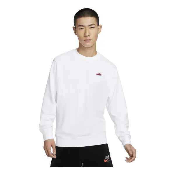 Nike French Terry Crew-neck Sweatshirt 'white - White/black