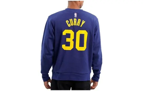 JORDAN X Nba Golden State Warriors Fleece Crewneck - Blue/yellow