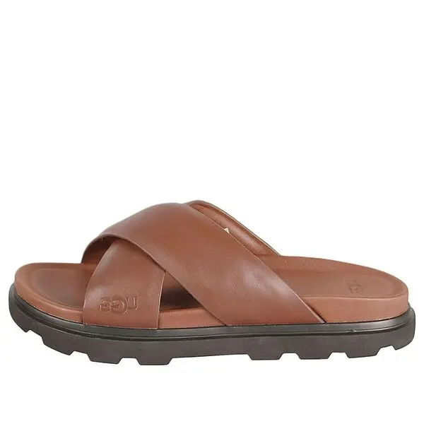 UGG Capitola Cross Slide Sandal - Brown