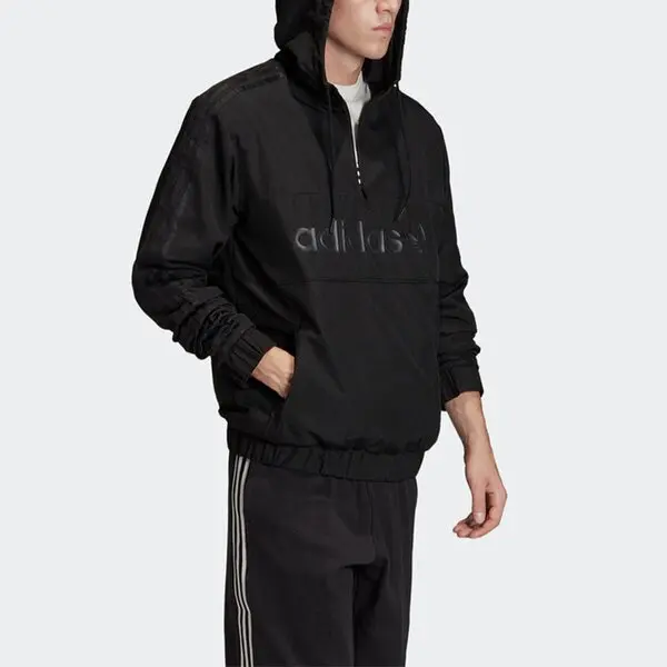 Adidas Hooded Jacket With Logo Pattern