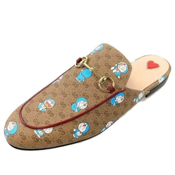 Gucci X Doraemon Princetown Slippers - Tan