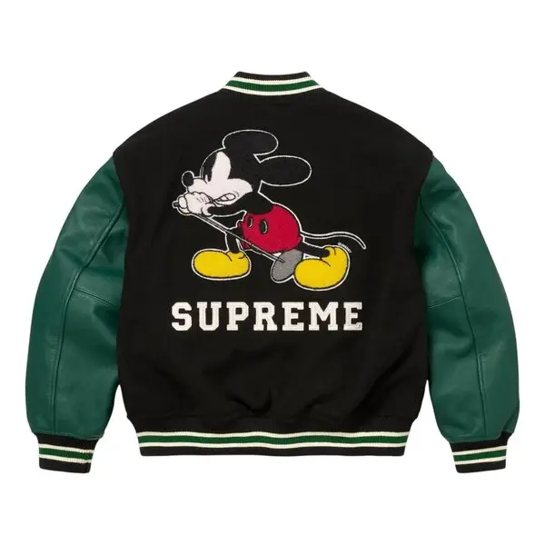 Supreme X Number Ine Mickey Varsity Jacket