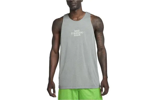 Nike Dri-fit Standard Issue Quick-dry Reversible Basketball Jersey 'light Green Grey - Green/grey