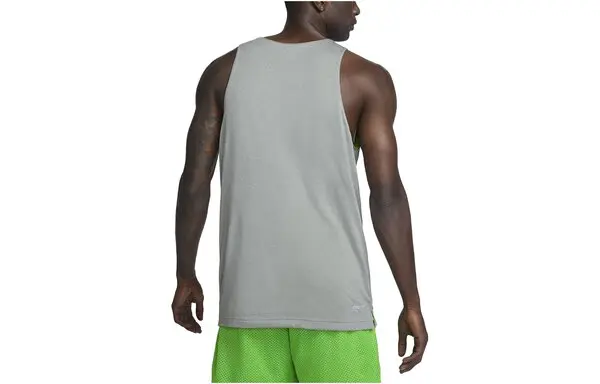 Nike Dri-fit Standard Issue Quick-dry Reversible Basketball Jersey 'light Green Grey - Green/grey
