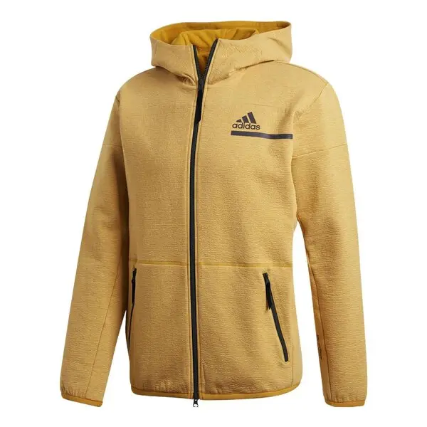 Adidas Zne Fleece Hooded Jacket - Gold