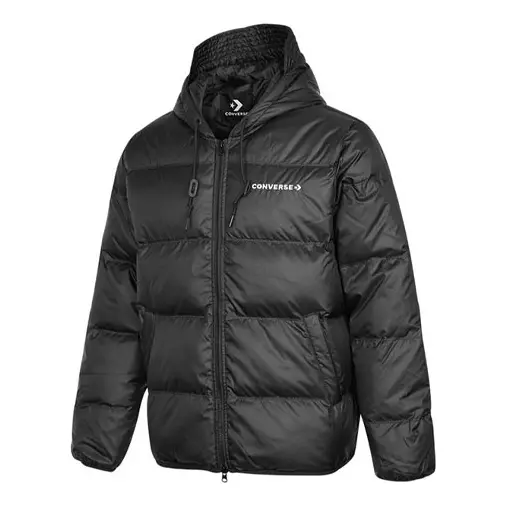 CONVERSE Downfilled Hooded Jacket - Black