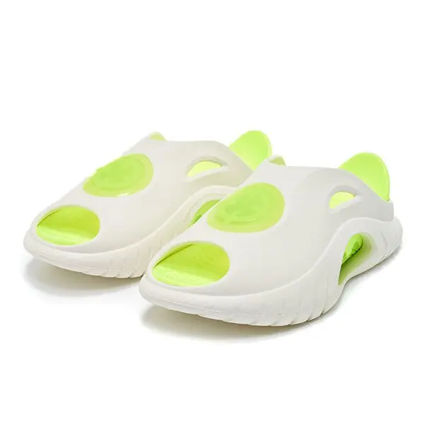 RIGORER Shark Sandals - White/lemon Green