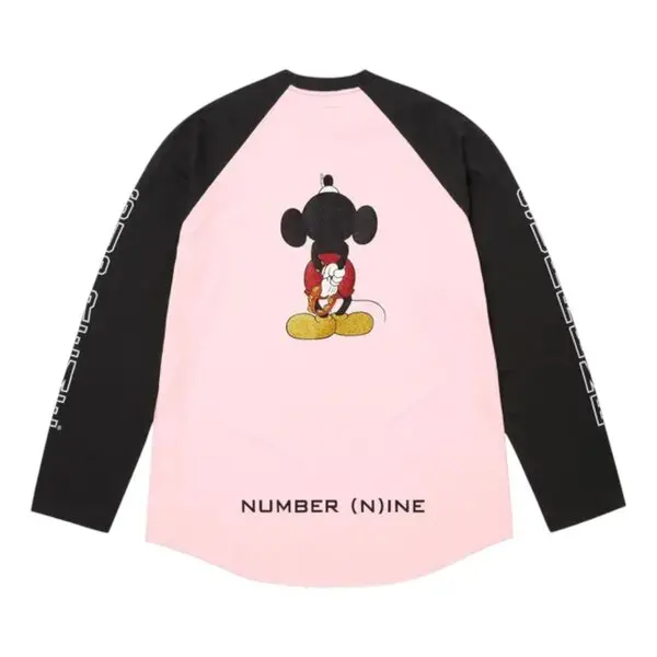 Supreme X Number Ine X Mickey Mouse Raglan Long-sleeve T-shirt