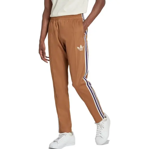 Adidas Striped Tp Side Printing Straight Pants Asia Sizing - Brown