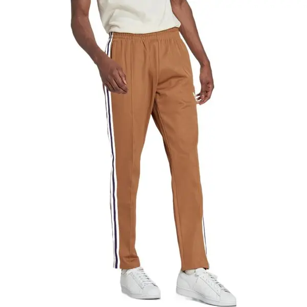 Adidas Striped Tp Side Printing Straight Pants Asia Sizing - Brown