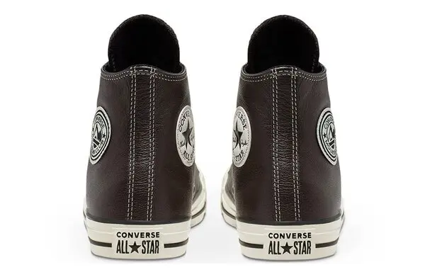 CONVERSE Chuck Taylor All Star Tumbled Leather High Top Sneakers - Brown/white