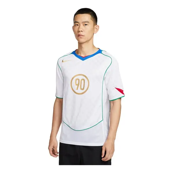 Nike Total 90 Dri-fit Soccer Jersey 'white Italy Blue Red - White/italy Blue/red