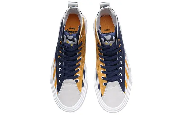 LI-NING X Disney Canvas High Top Sneakers - Navy/yellow/white