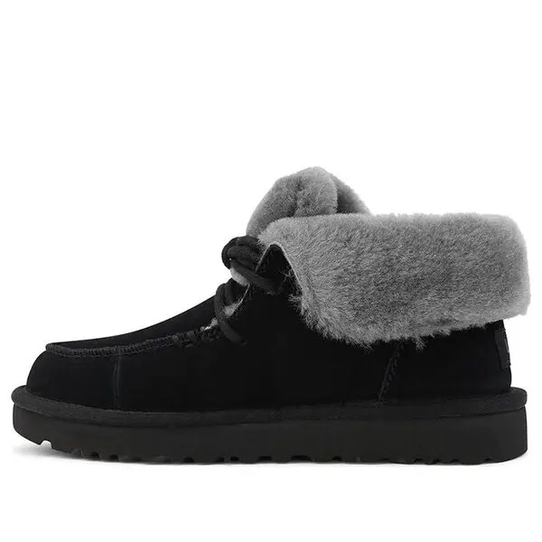 UGG Diara Lacing Fleece Lined Boots - Black