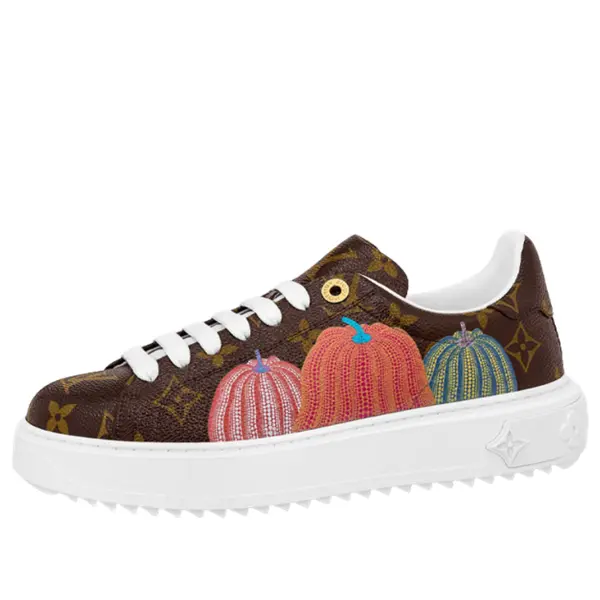 LOUIS VUITTON X Yk Academy Time Out Sneakers "brown Monogram With Icons - Brown/white/pink