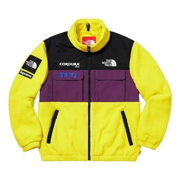 Supreme Fw18 X The North Face Expedition Fleece Jacket - Yellow